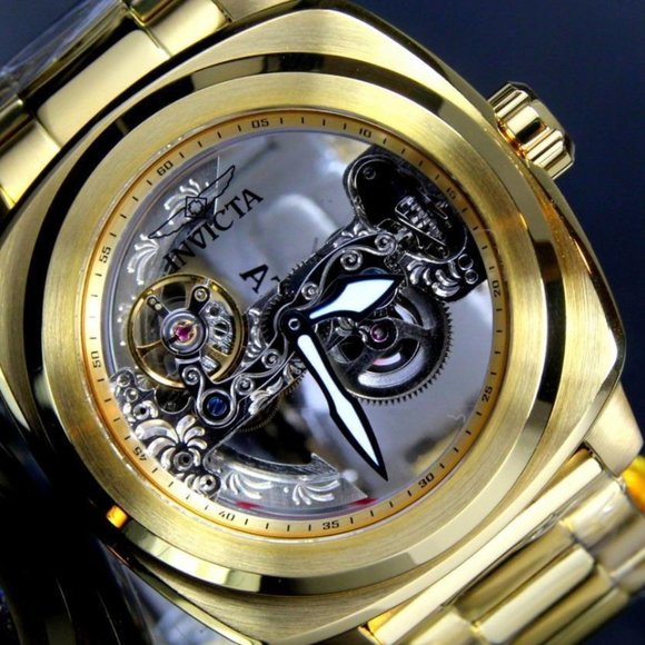 Invicta | Accessories | Mens Ghost 48mm 8k Gold Mechanical Watch | Poshmark